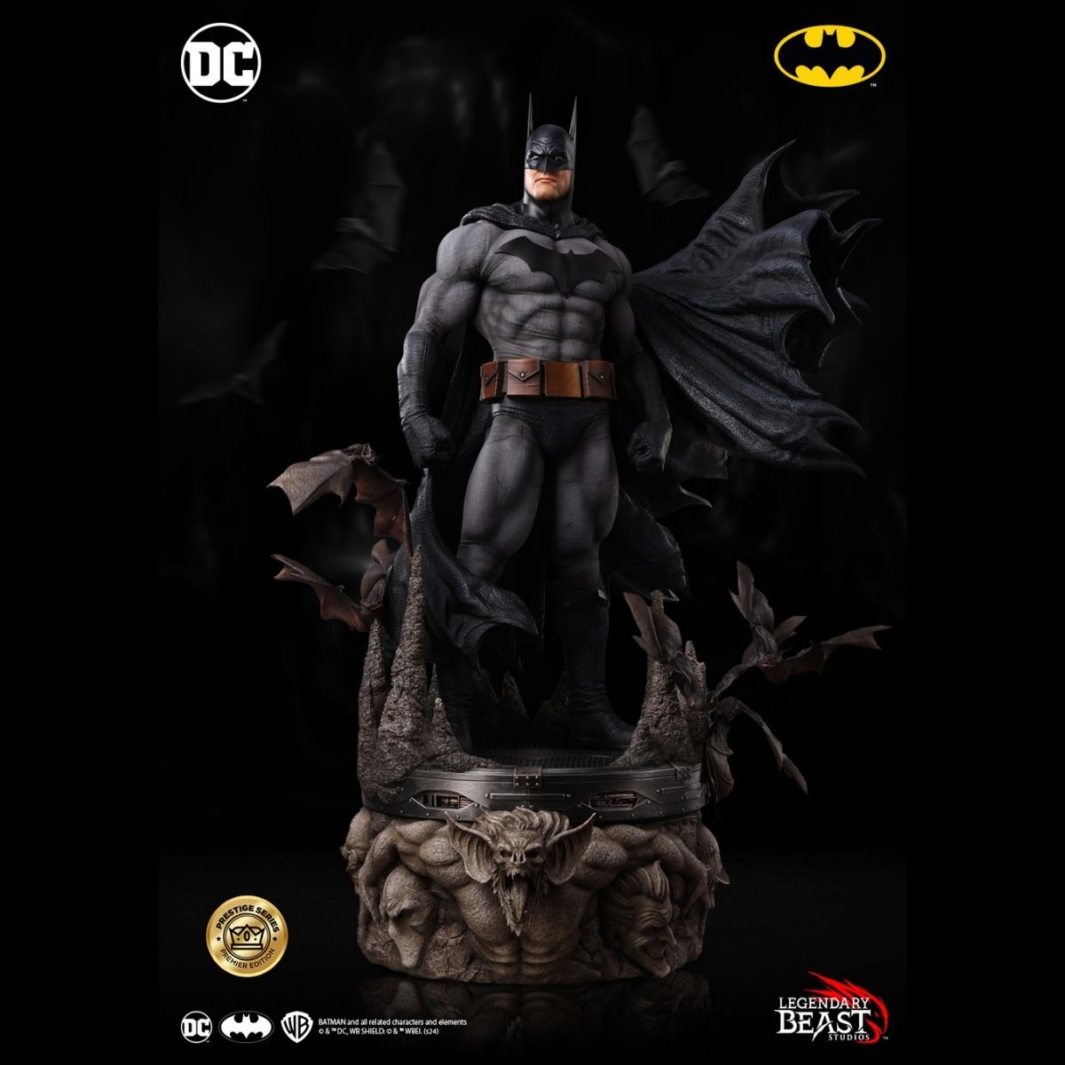 LEGENDARY BEAST STUDIO: BATMAN: PREMIER EDITION BLACK/GRAY VARIANT 1/3 ...